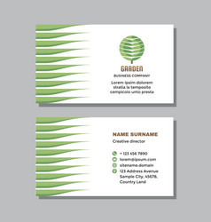 Business visit card template with logo - concept Vector Image