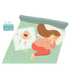 Female stress and depression infographic report Vector Image