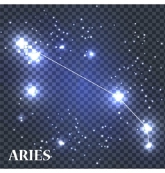 Aries zodiac sign of the beautiful bright stars Vector Image