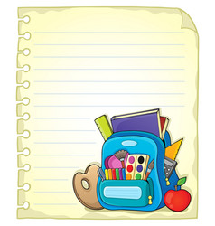 Notepad blank page and stationery 1 Royalty Free Vector