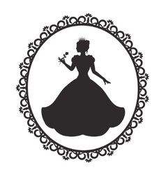Princesses profile set beautiful female Royalty Free Vector Image ...