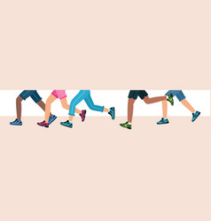 Fitness group aerobics line icon concept Vector Image