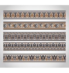 Set of decorative tile borders Royalty Free Vector Image