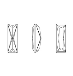 Diamond gemstone wire frames Royalty Free Vector Image