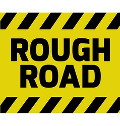 Rough road warning Royalty Free Vector Image - VectorStock