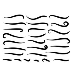 Calligraphic elements - underline swooshes Vector Image