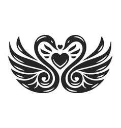 Winged muse symbol Royalty Free Vector Image - VectorStock