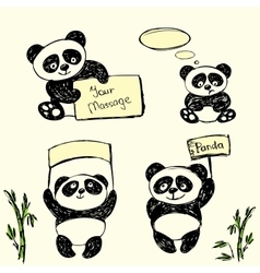 Cute panda vector by Dazdraperma - Image #562610 - VectorStock