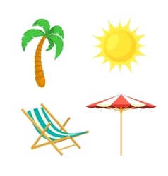 Deck chair isolated vector by andegra - Image #3443053 - VectorStock