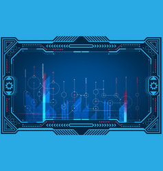 Hud futuristic frame abstract technology panel Vector Image