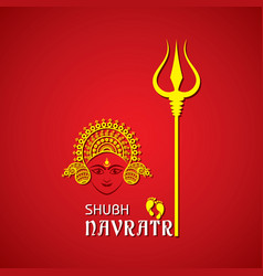 Navratri utsav greeting card Royalty Free Vector Image