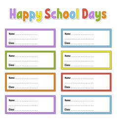 Set stickers for design empty template name tags Vector Image