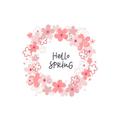 Spring card with sakura flowers Royalty Free Vector Image