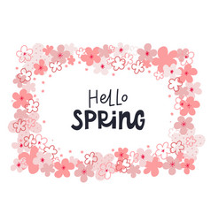Spring card with sakura flowers Royalty Free Vector Image