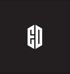 Ed logo with triangle shape and circle rounded Vector Image