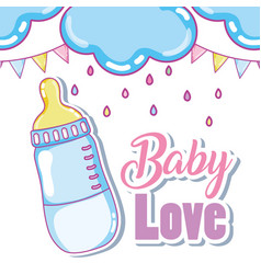 Baby icons objects border Royalty Free Vector Image