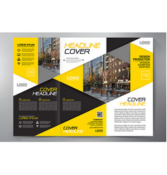 Brochure 3 fold flyer design a4 template Vector Image