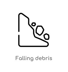 Outline cave icon isolated black simple line Vector Image