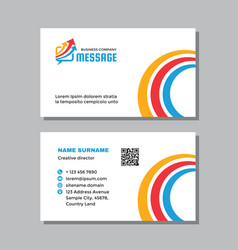 Business visit card template with logo - concept Vector Image