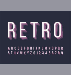 Broadway style retro light bulb font vintage Vector Image
