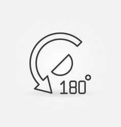 180 degrees graph linear concept icon Royalty Free Vector
