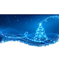 Christmas card with magic tree Royalty Free Vector Image