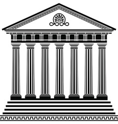 Courthouse front or facade central court building Vector Image