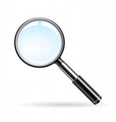 Cartoon magnifying glass Royalty Free Vector Image