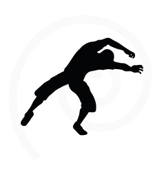 Hanged man silhouette Royalty Free Vector Image