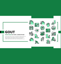 Gout arthritis infographic Royalty Free Vector Image
