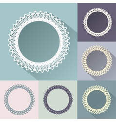 Collection with circle frames Royalty Free Vector Image