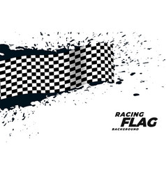 Race flag grunge pattern sports symbol Royalty Free Vector