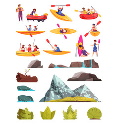 People rafting Royalty Free Vector Image - VectorStock