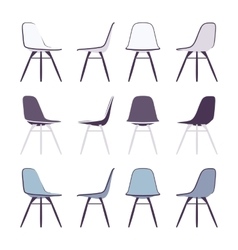 Plastic chair outline Royalty Free Vector Image