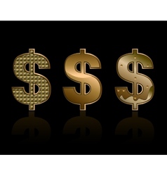 Silver dollar symbol Royalty Free Vector Image