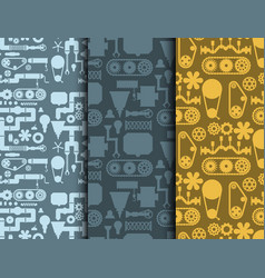 Machine parts different mechanism Royalty Free Vector Image