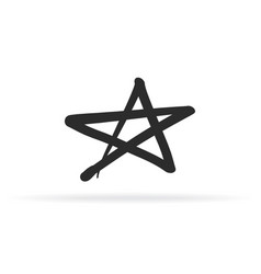 Pentagram sign - five-pointed star magical symbol Vector Image