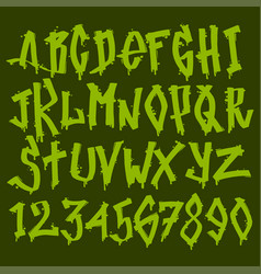 Hand drawn grunge font paint symbol design Vector Image