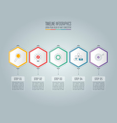 Infographic template with 5 options Royalty Free Vector