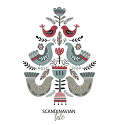 Scandinavian christmas banner background Vector Image