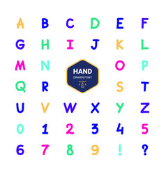 Colorful hand alphabet Royalty Free Vector Image