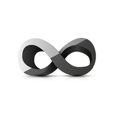 Infinity sign with two hands touching each other Vector Image