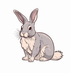 Rabbit doe hand-drawn doodle style Royalty Free Vector Image