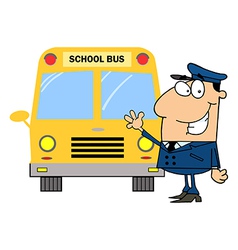 Young brother and sister waiting for a school bus Vector Image
