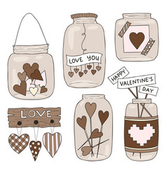 Set of hand drawn a mason Royalty Free Vector Image