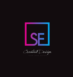 Se s e letter logo design creative icon modern Vector Image