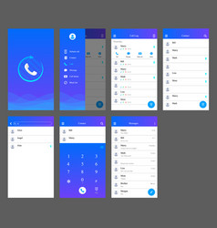 Modern screen design for mobile app collection Vector Image
