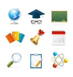 School and education icons symbols objects set Vector Image