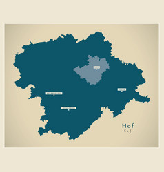 Neuburg-schrobenhausen grey county map bavaria Vector Image