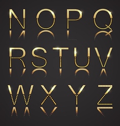 Sparkling alphabet made of shining stars letters Vector Image